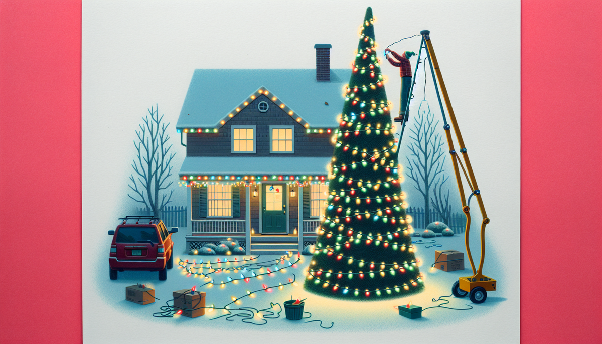 How to spiral-canopy wrap a tree – Christmas Light Contractors USA