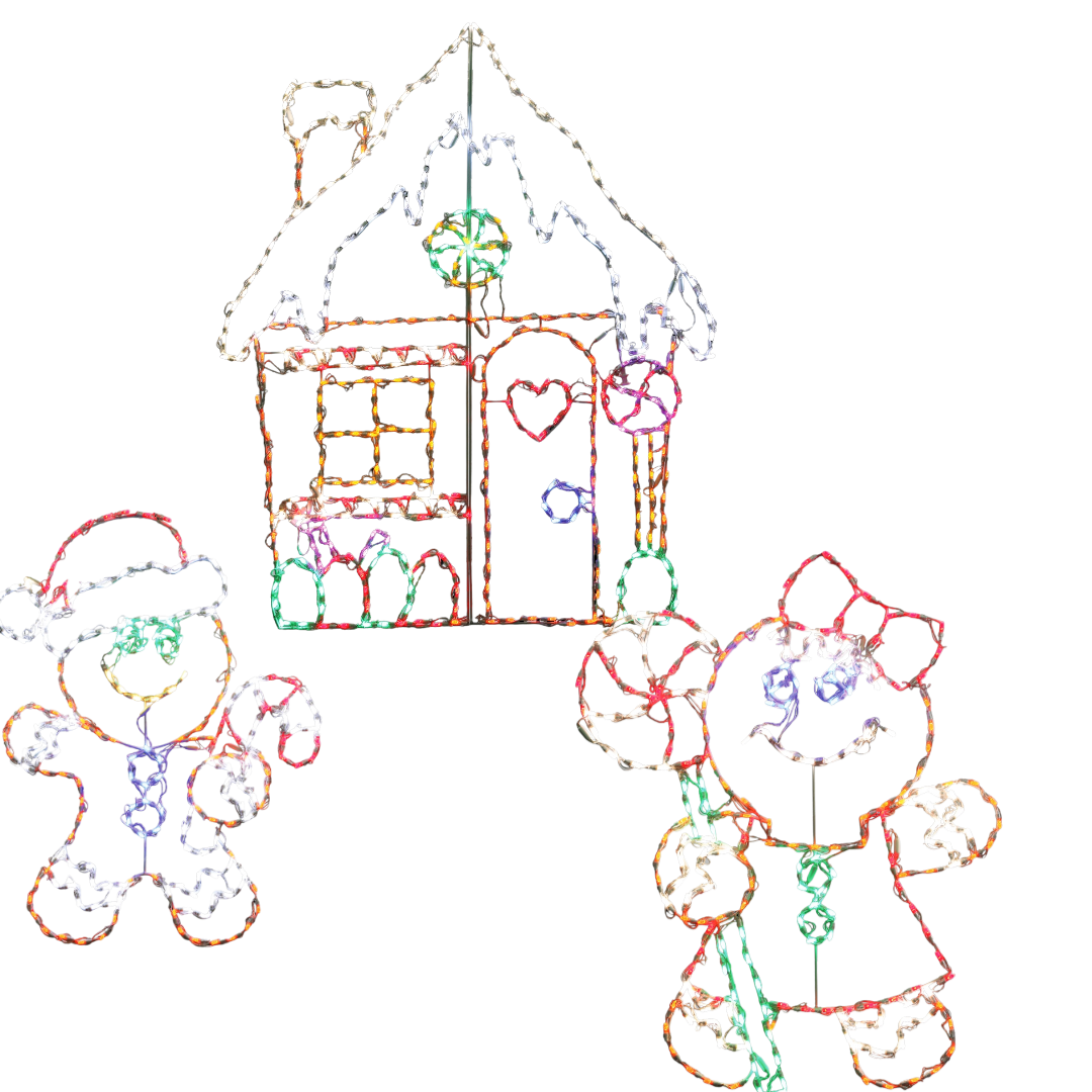 2D Wire Frame Art – Christmas Light Contractors USA