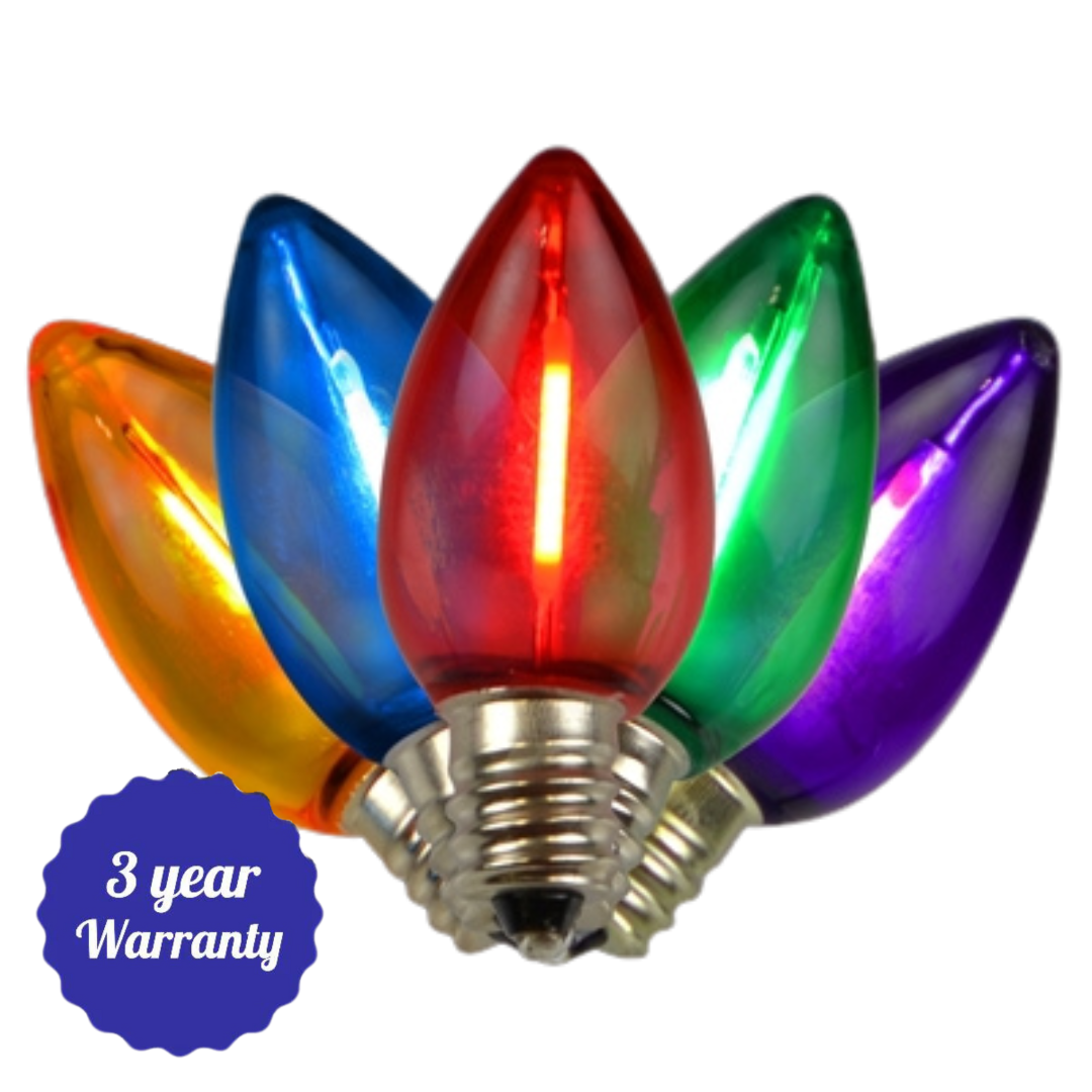Bulbs - C7 HBL Transparent Smooth Filament LED Bulbs – Christmas Light ...