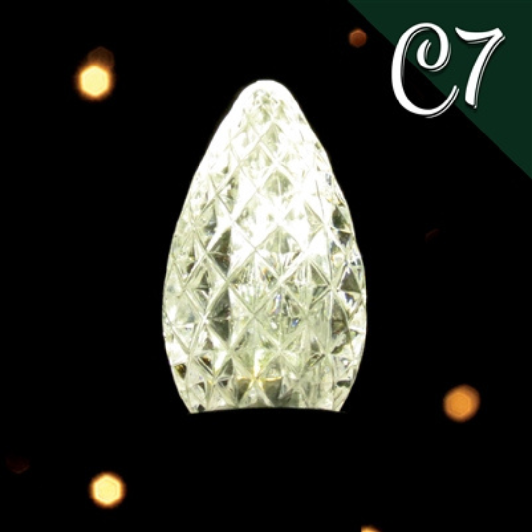 Bulbs - C7 HBL Light Bulbs Faceted – Christmas Light Contractors USA
